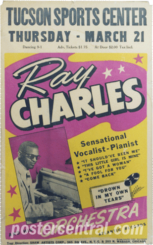 Vintage Ray Charles Concert Posters