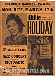 Original, Authentic Billie Holiday Concert Posters, Handbills and Flyers