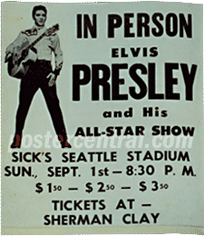 Original, Authentic Elvis Presley Concert Posters from the 1950s