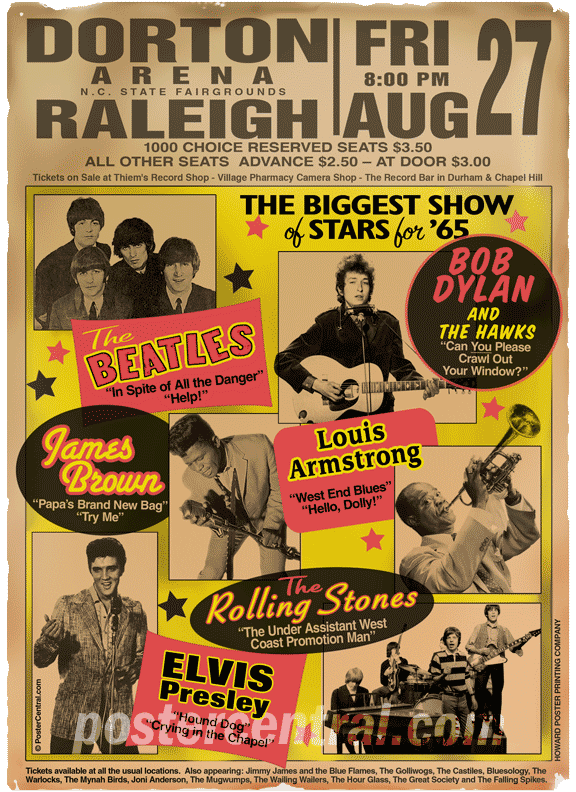 Vintage Rock Posters Beatles Concert